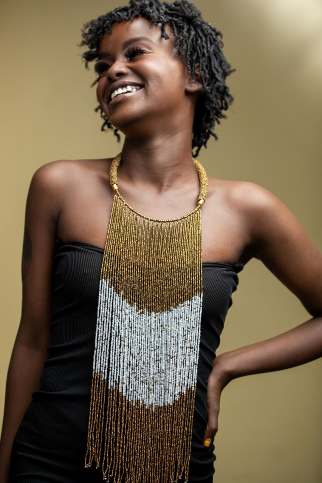 African Necklace |african Jewelry |handmade |beaded Necklace |chunky ...