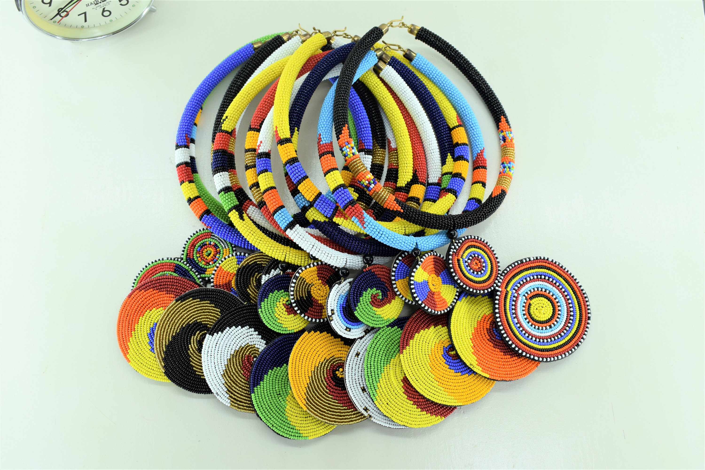 SALE Set of 10 African Beaded necklace Wholesale Jewelry | Etsy