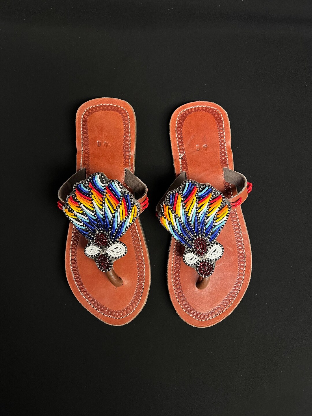 African Maasai Handmade Leather Sandals for Women, Spring Summer Shoes ...