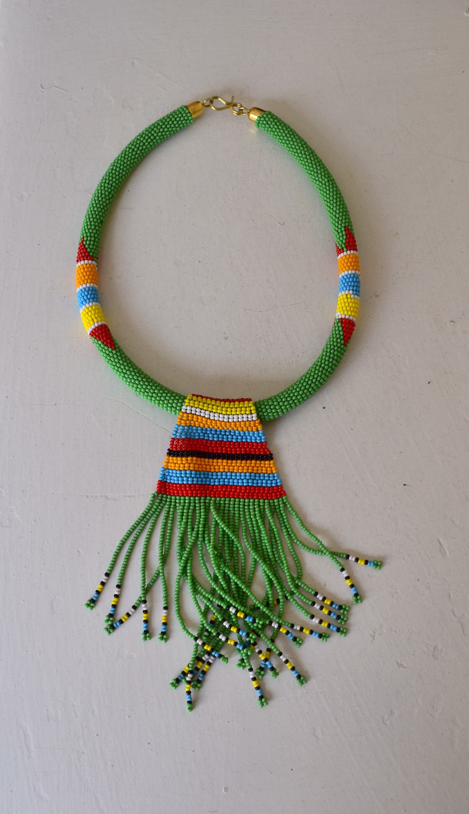 African Maasai Handmade Beaded Necklace tribal Zulubohemian - Etsy