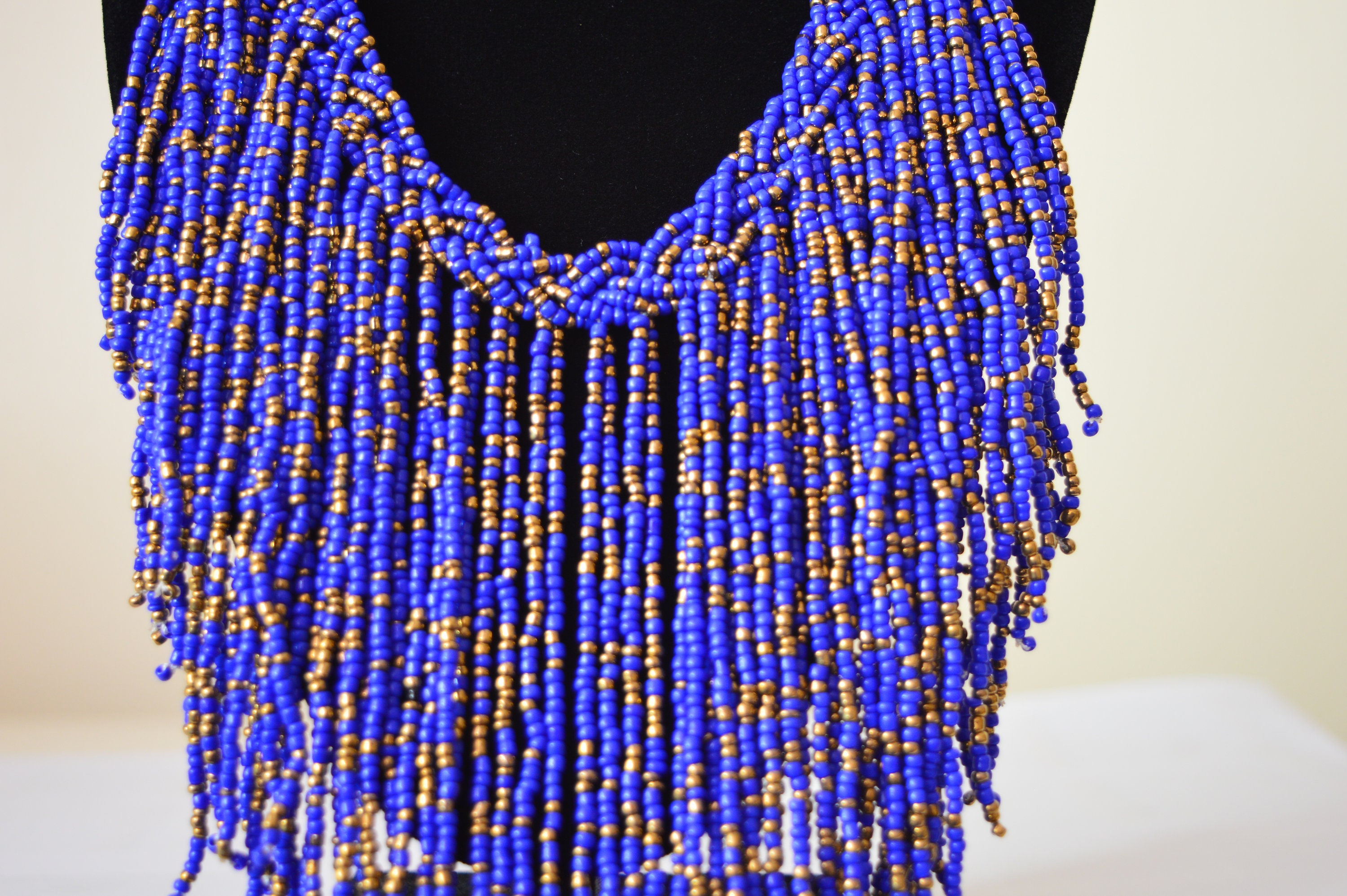 African Maasai Handmade Beaded Necklace tribal chunky Zulu - Etsy