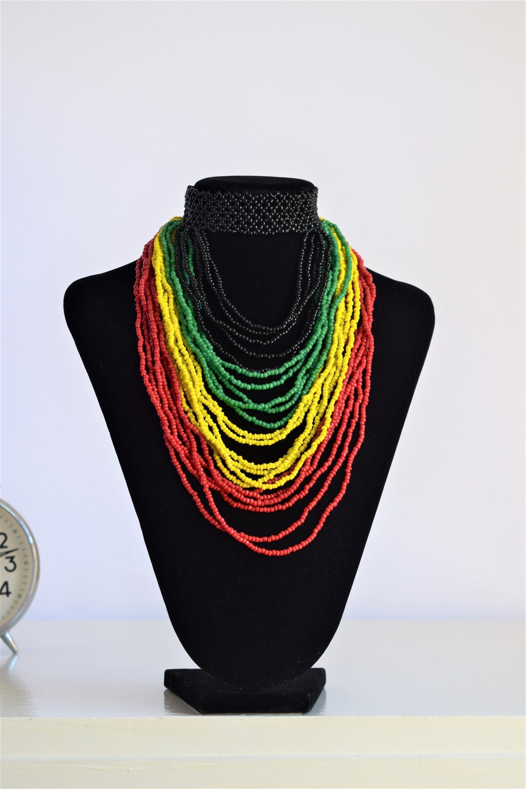 African Maasai Handmade Rasta Beaded Choker |tribal |chunky |zulu ...