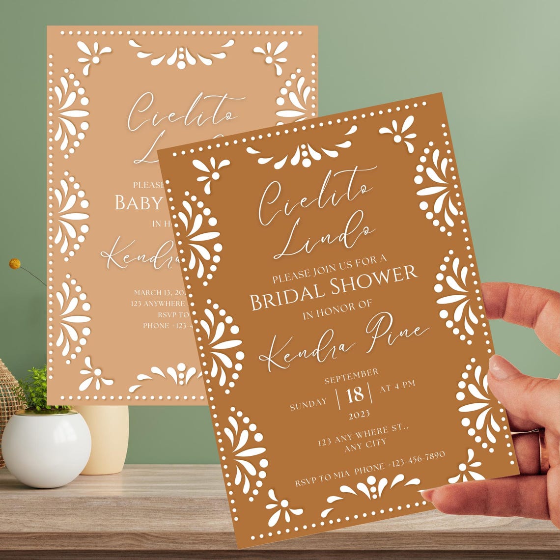 Talavera Mexican Barro Bridal Shower Invitation, Mexican Template ...