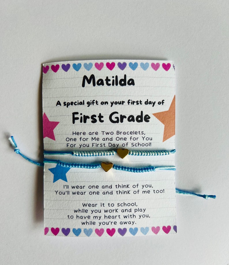 Mommy and Me First Day of School Bracelets, Back to School Bracelets ...