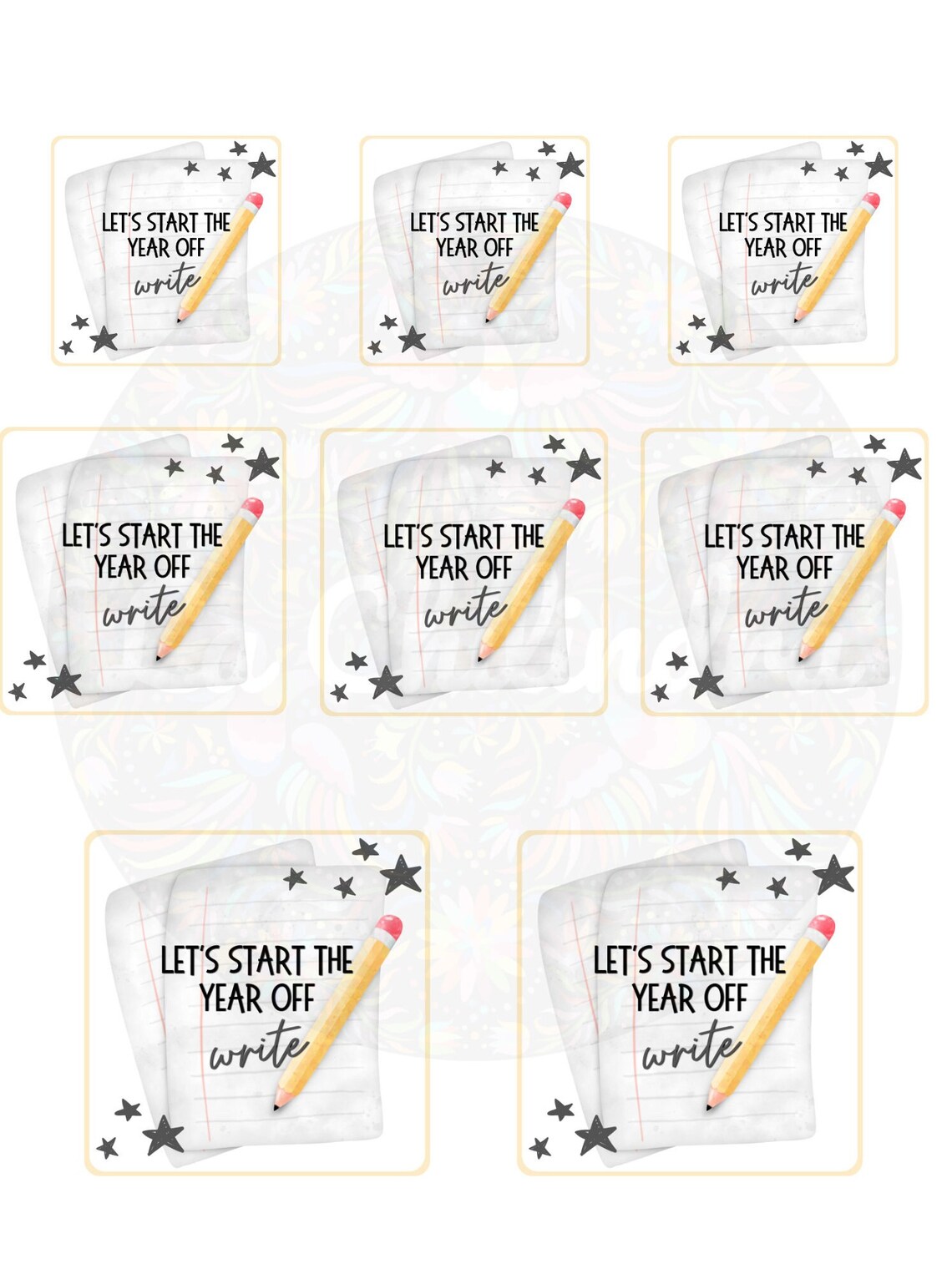 Back to School Printable Tag, Teacher Gift Tag, Start the Year Write ...