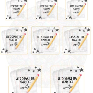 Back to School Printable Tag, Teacher Gift Tag, Start the Year Write ...