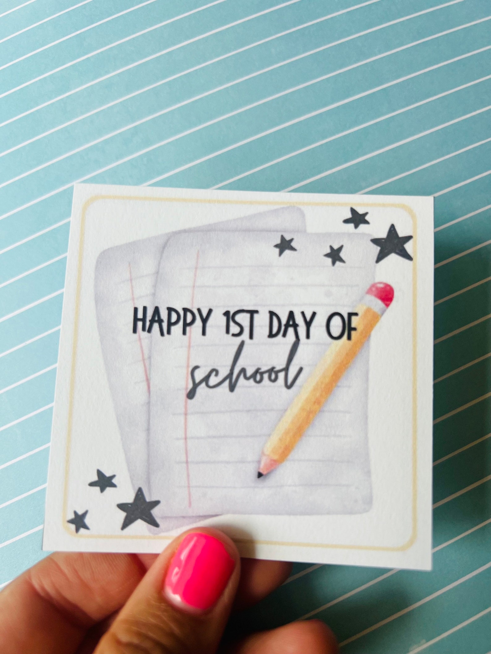 Teacher Gift Tag, Back to School, Happy 1st Day of School, Back to ...