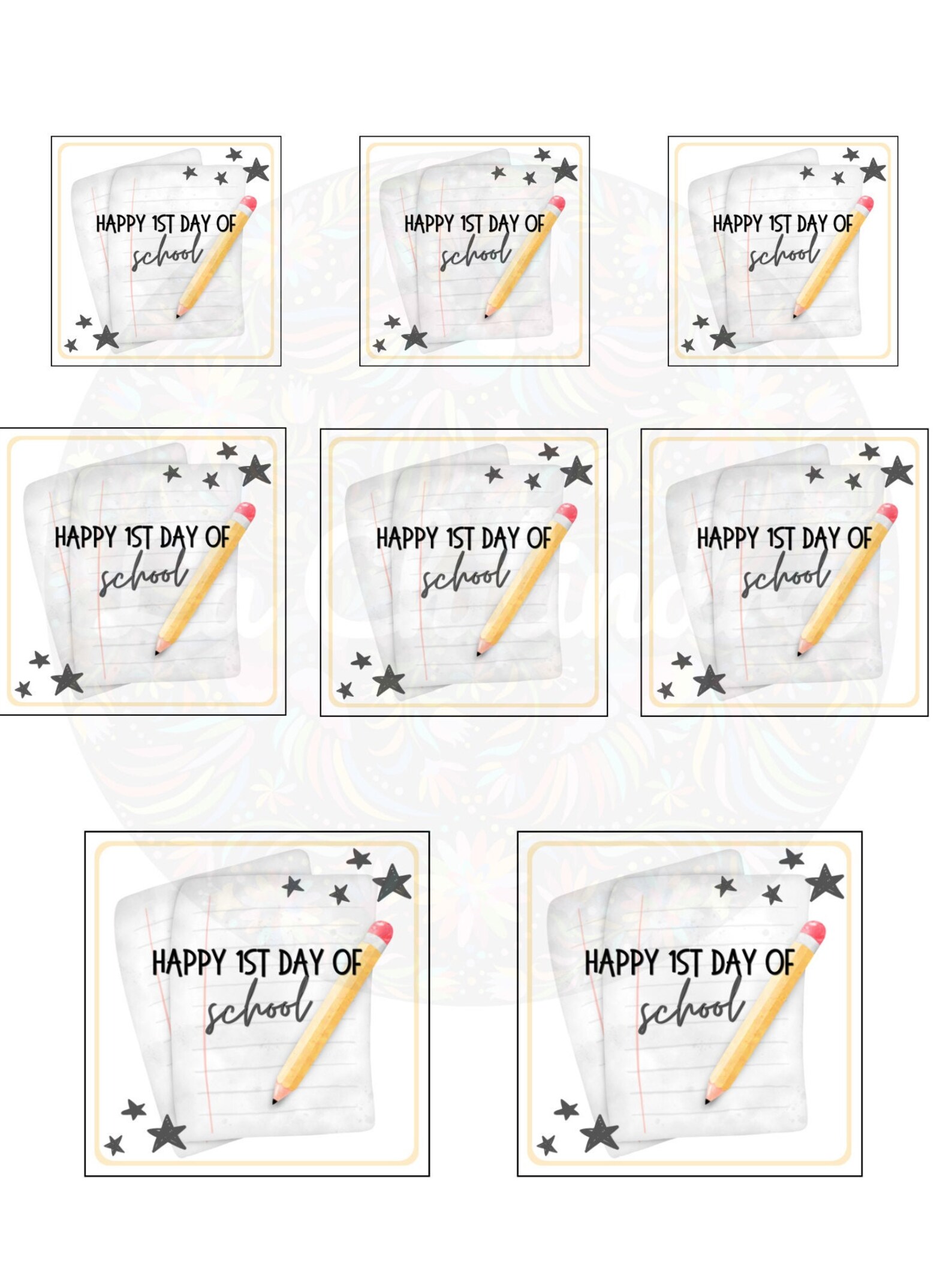 Teacher Gift Tag, Back to School, Happy 1st Day of School, Back to ...