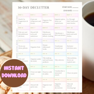 Ultimate Declutter Guide: 30-day Challenge Printable - Organization ...