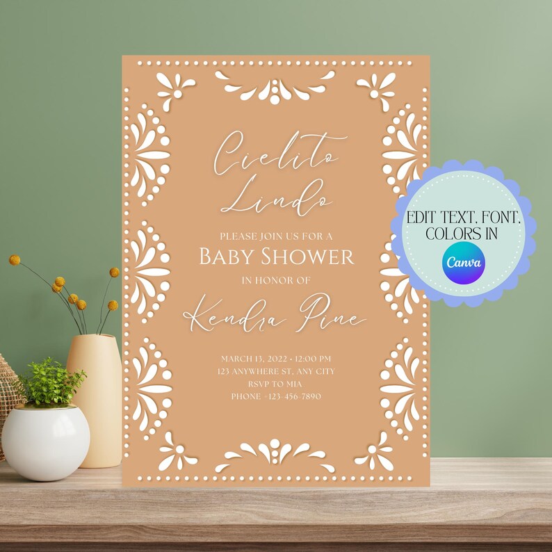 Talavera Mexican Barro Bridal Shower Invitation, Mexican Template ...