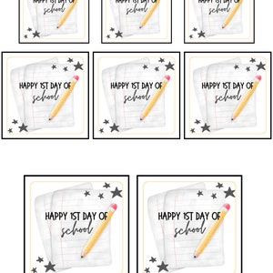 Teacher Gift Tag, Back to School, Happy 1st Day of School, Back to ...