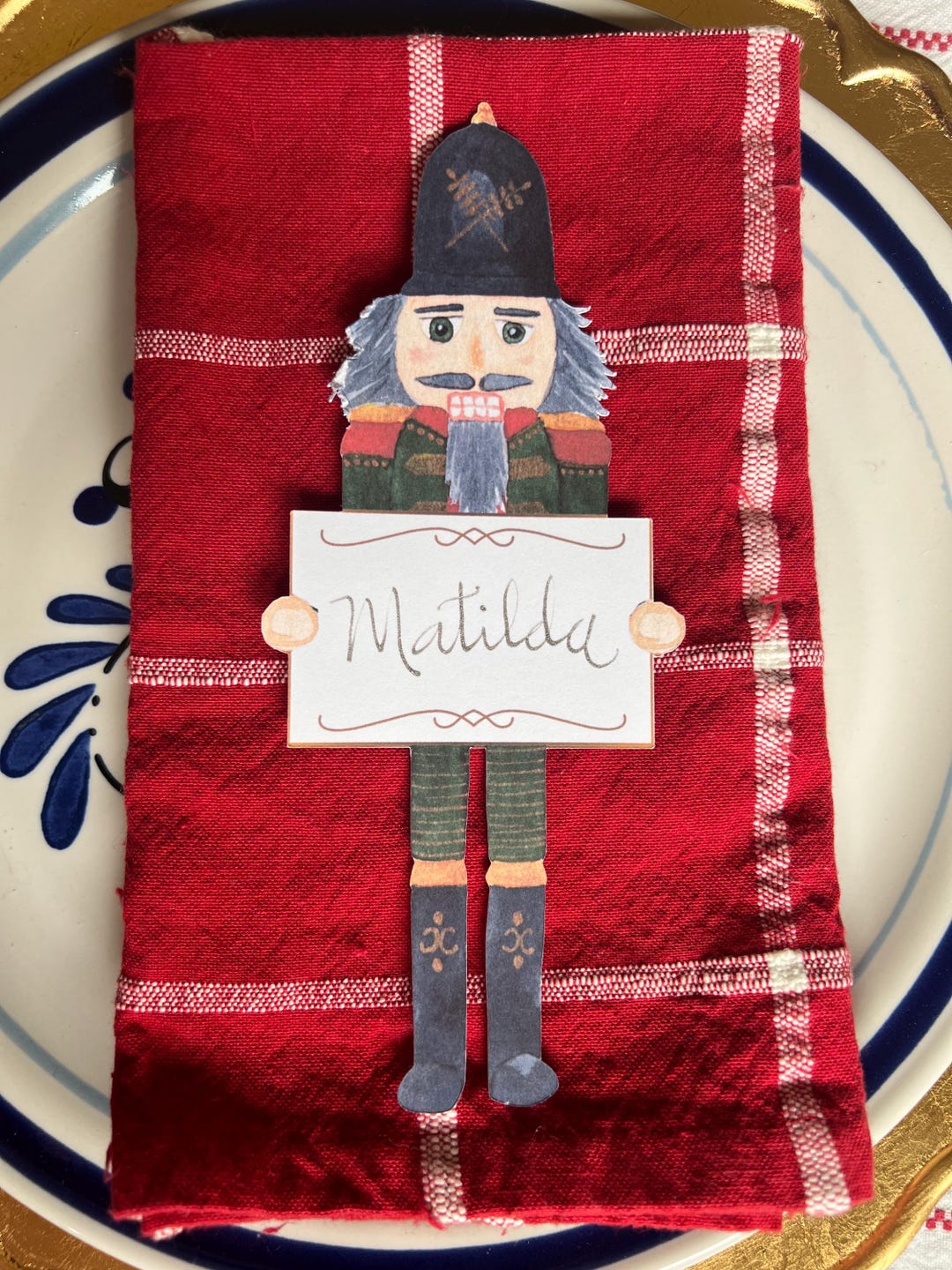 Personalized Nutcracker Christmas Name Place Cards, Nutcracker Decor ...