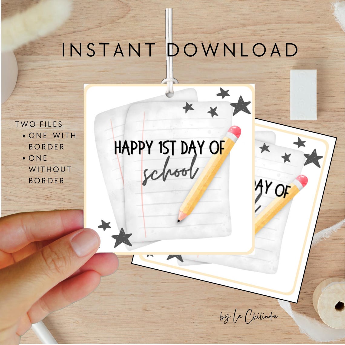 Teacher Gift Tag, Back to School, Happy 1st Day of School, Back to ...