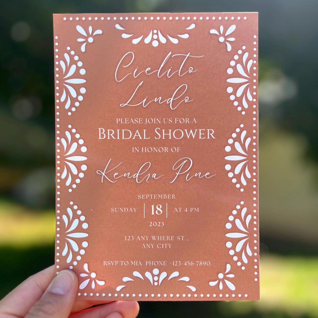 Talavera Mexican Barro Bridal Shower Invitation, Mexican Template ...