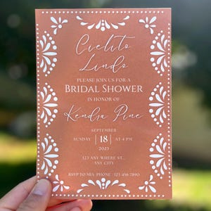 Talavera Mexican Barro Bridal Shower Invitation, Mexican Template ...