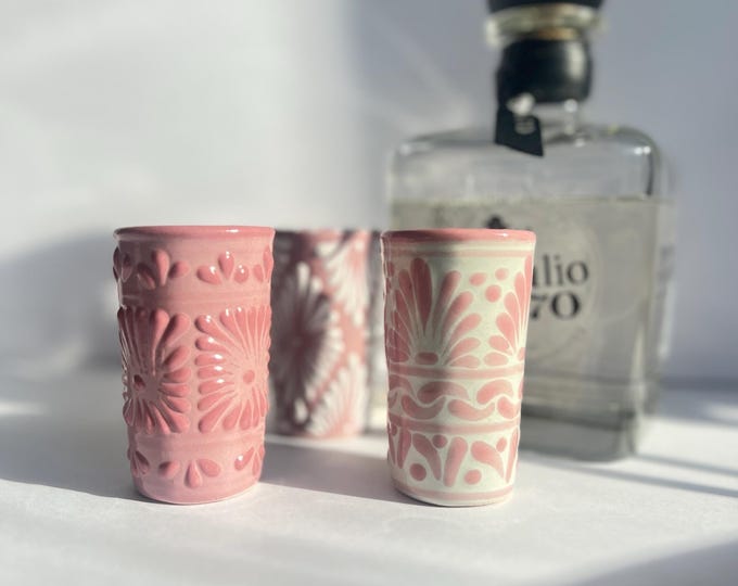 Charming Pink Talavera Shot Glass, Talavera Shot Glass - Ideal for ...