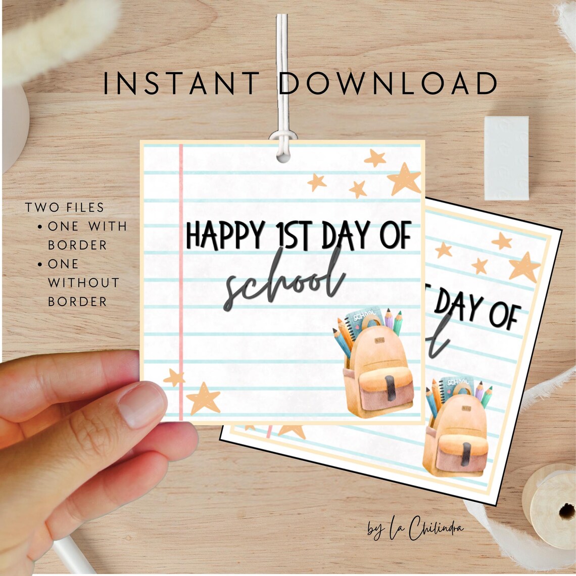 Teacher Gift Tag, Back to School, Happy 1st Day of School, Back to ...