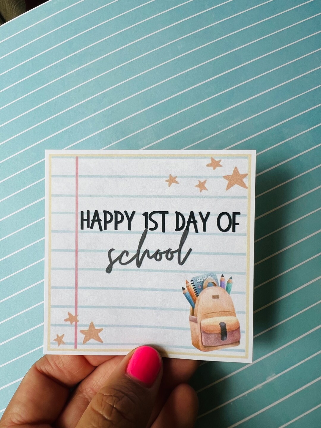 Teacher Gift Tag, Back to School, Happy 1st Day of School, Back to ...