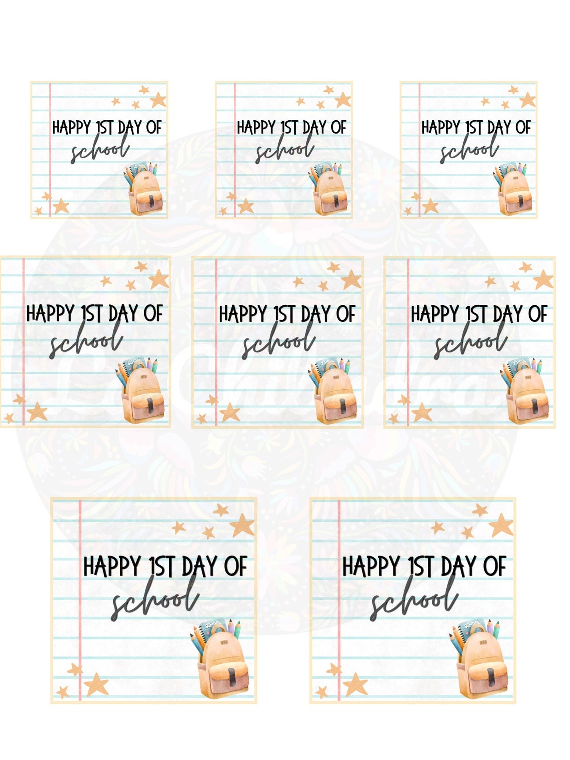 Teacher Gift Tag, Back to School, Happy 1st Day of School, Back to ...