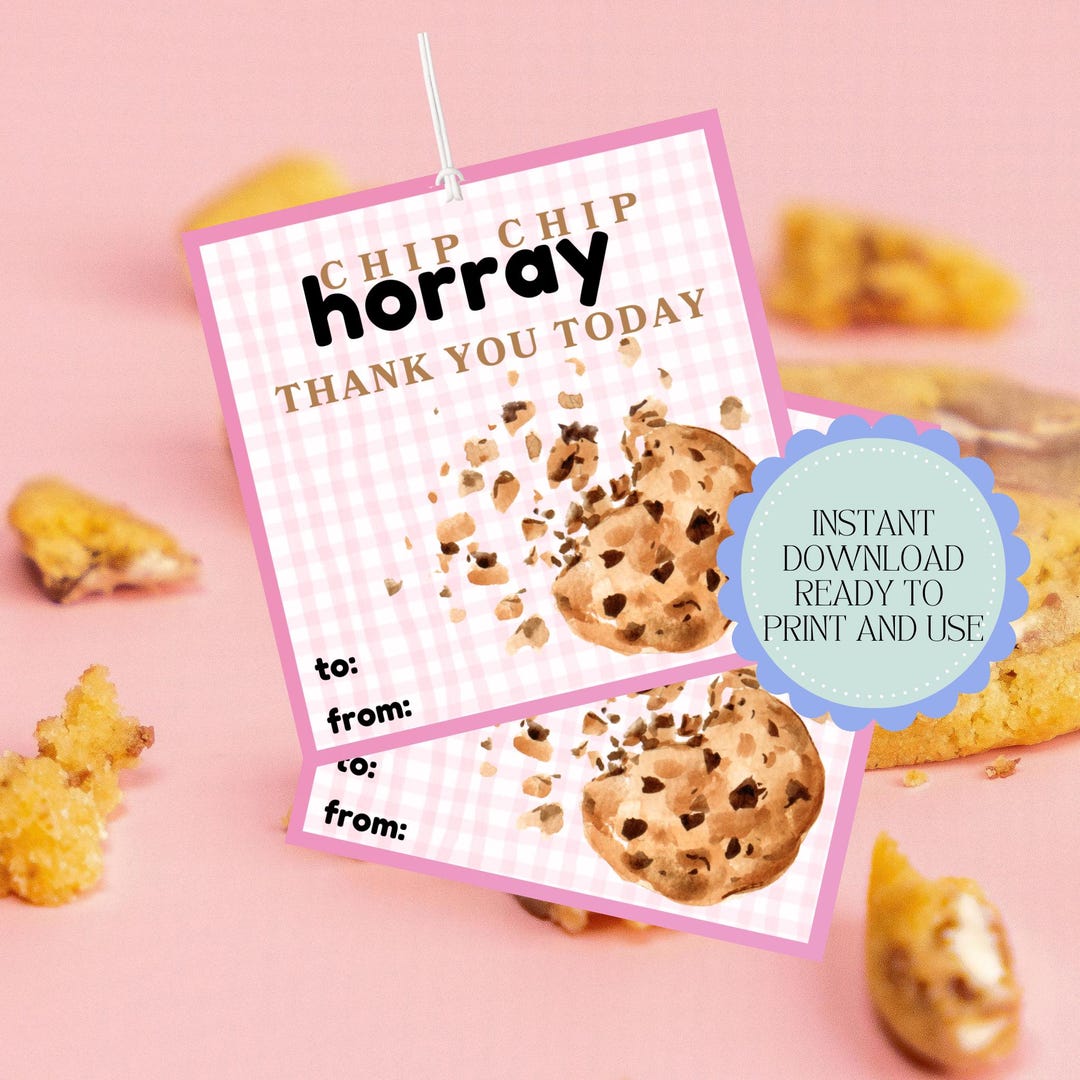 Crumble Thank You PRINTABLE Gift Tag, Teacher Appreciation Gift Tag ...