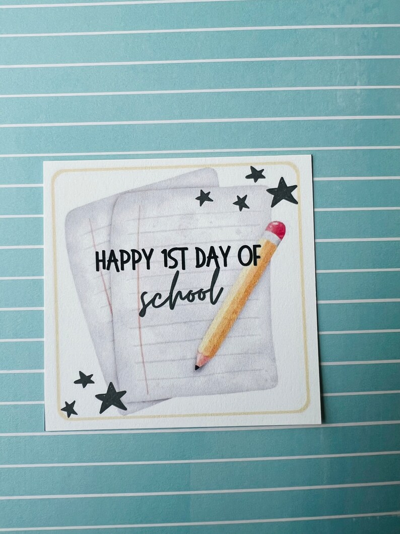 Teacher Gift Tag, Back to School, Happy 1st Day of School, Back to ...