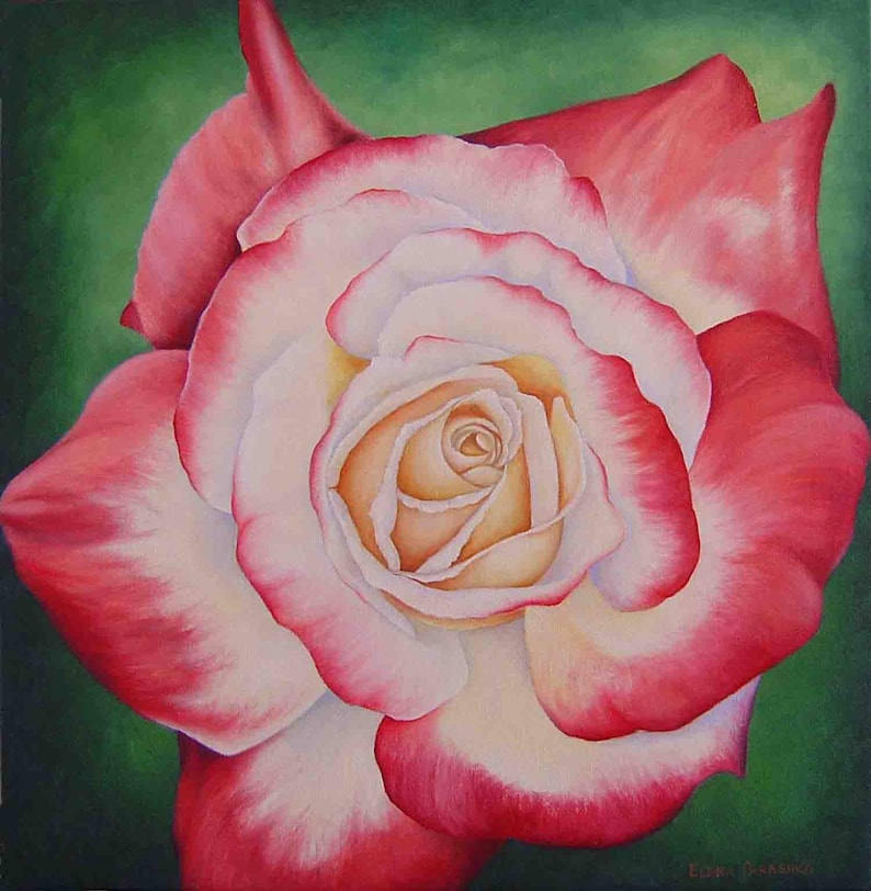 Rose Painting Tutorial: Oil or Acrylic Flower (PDF Download) - Etsy