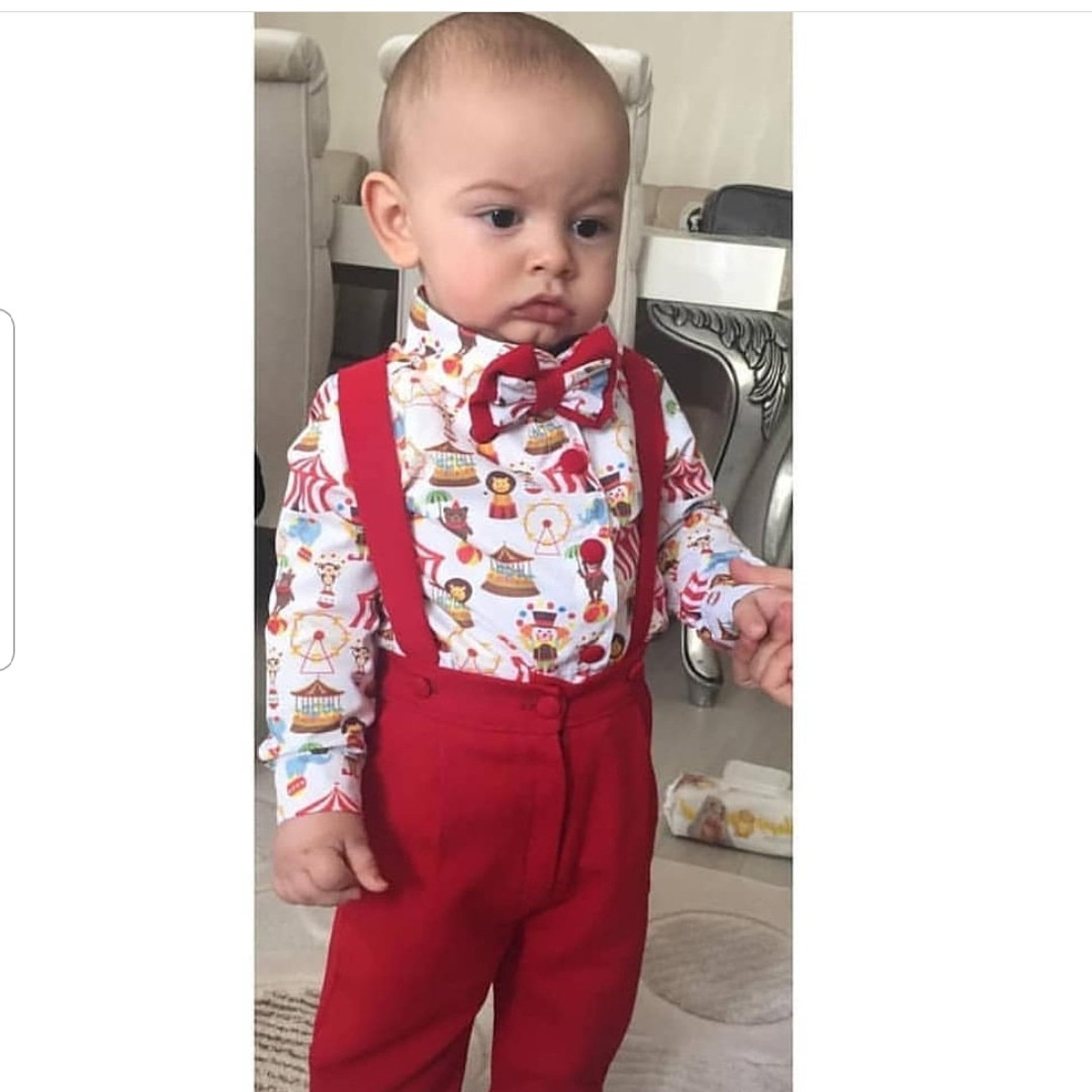 Circus Theme Baby Boy Birthday Outfit – Handmade Toddler Party Clothes ...