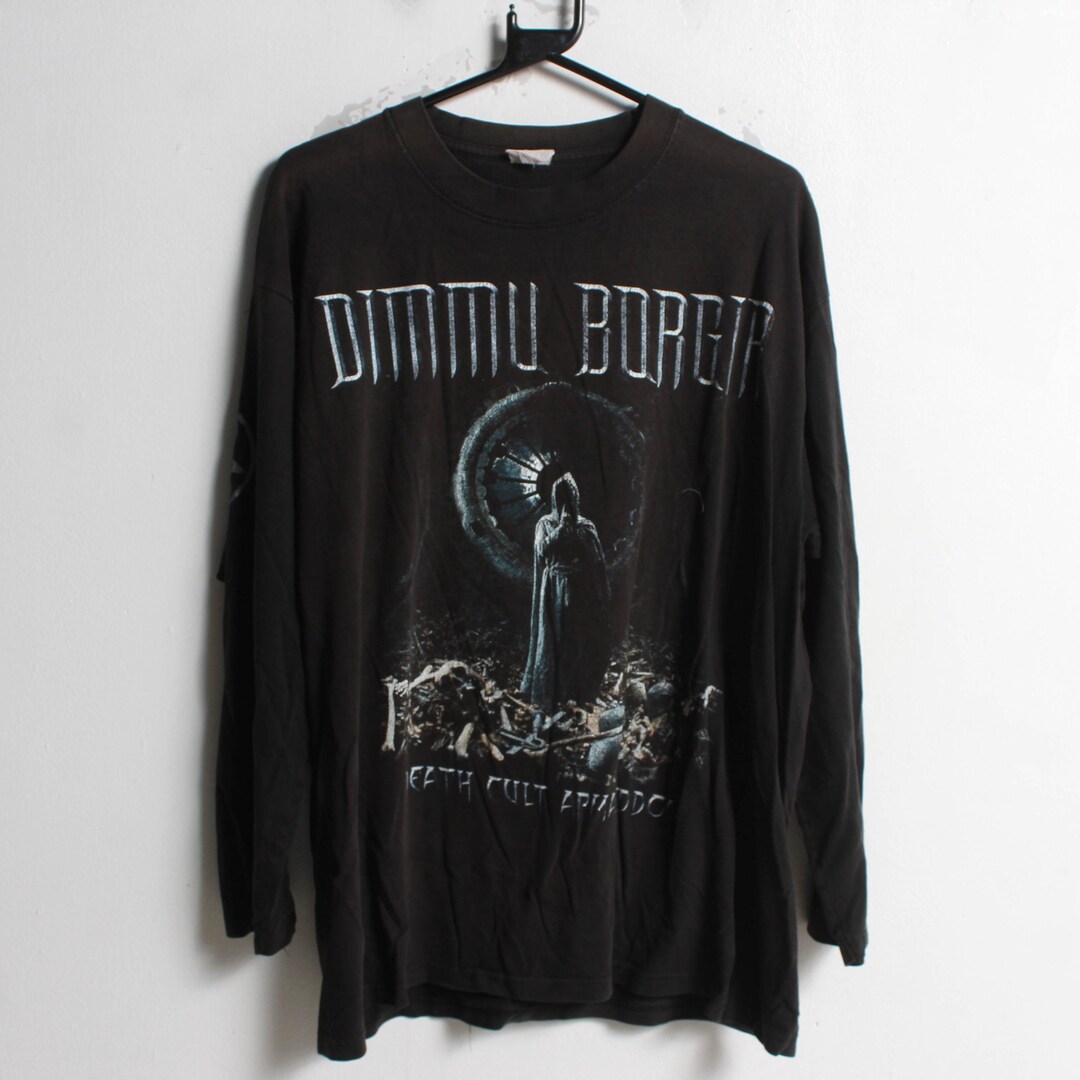 Vintage DIMMU BORGIR 90s Band T-shirt - Black - Size XL Long Sleeve ...