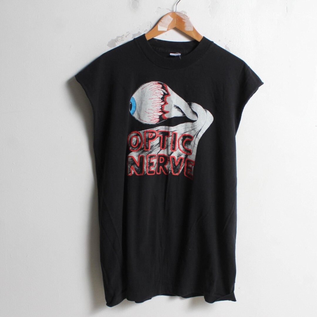 Vintage the Optic Nerve Band Cut off Vest T-shirt - Black - Size XL V ...