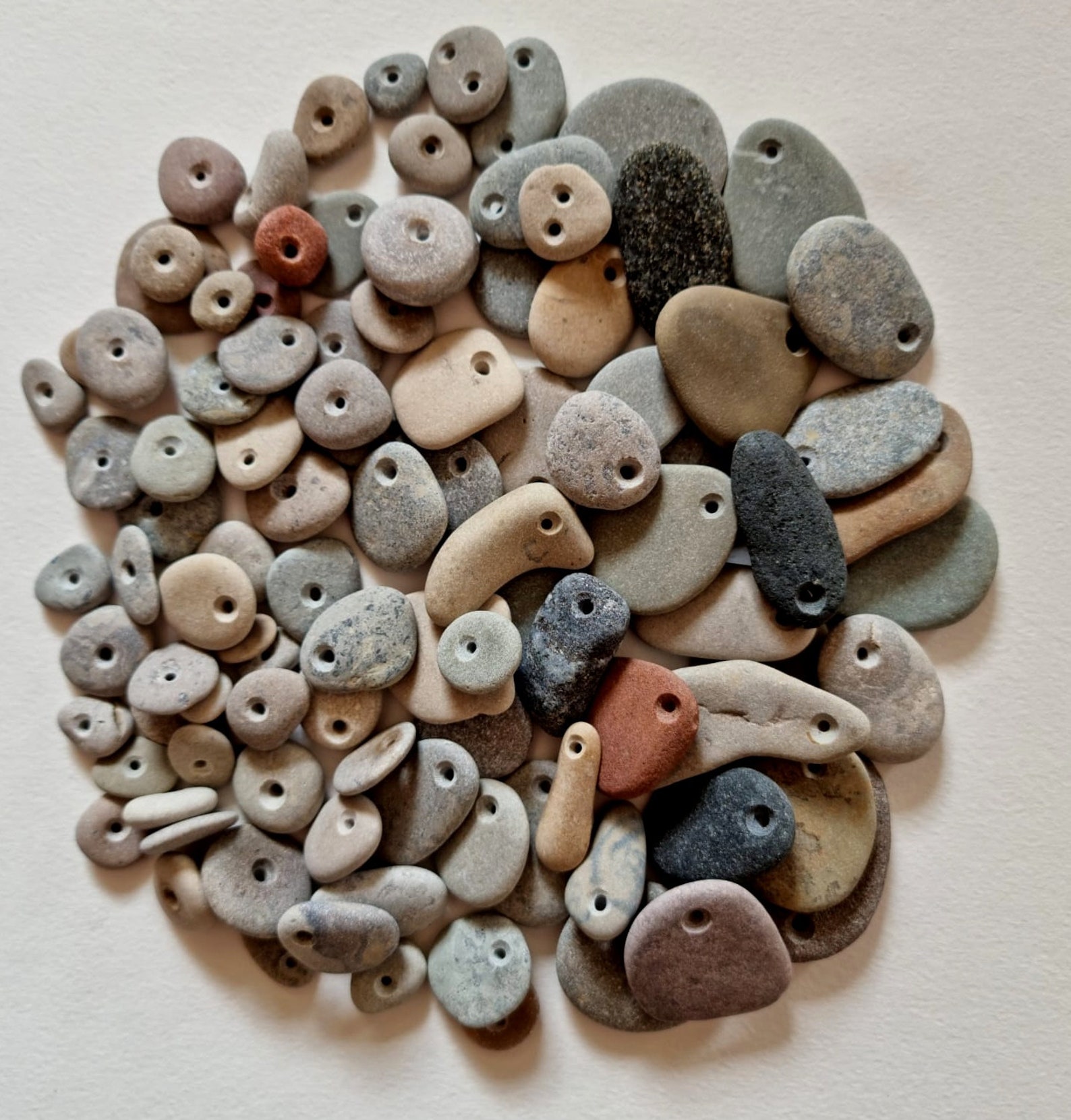 Drilled Pebbles From the Latvian Baltic Sea Coast, Pebbles With Holes ...