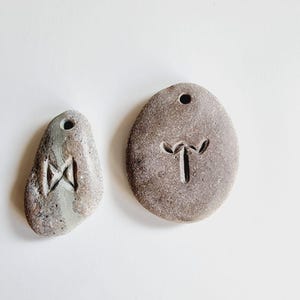 Custom Rune Engraved Stone, Personalized Norse Viking Rune Stone ...
