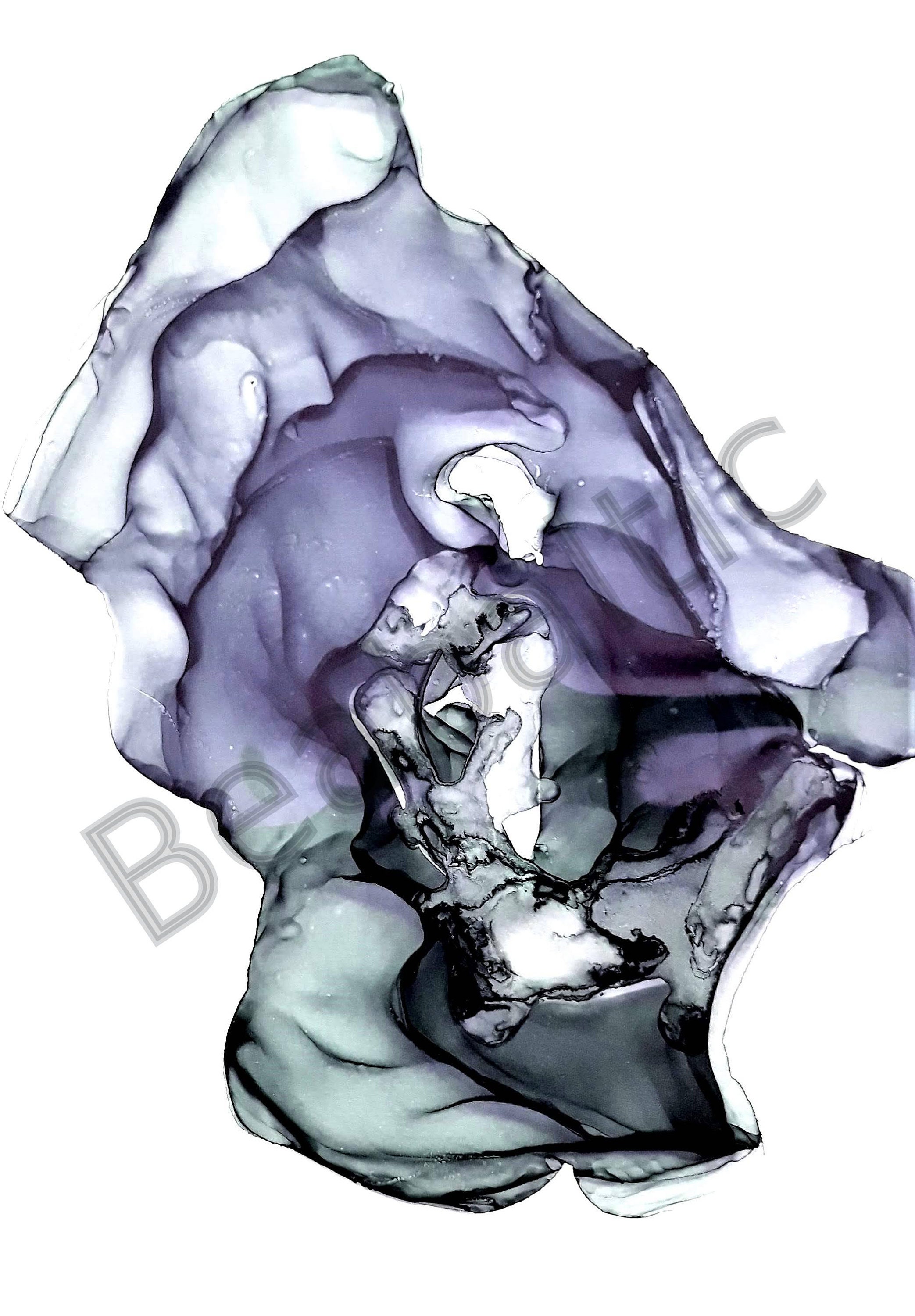 Violet Wall Art Alcohol Ink Art Wall Art Paintings Abstract - Etsy