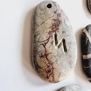 Custom Rune Engraved Stone, Personalized Norse Viking Rune Stone ...