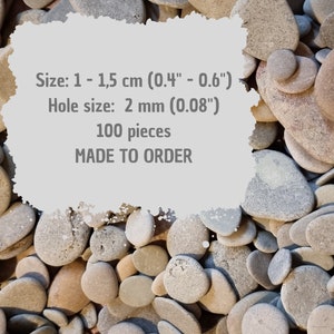 Center Drilled Flat Pebbles (100 Pieces), Drilled Beach Stones, Stones ...