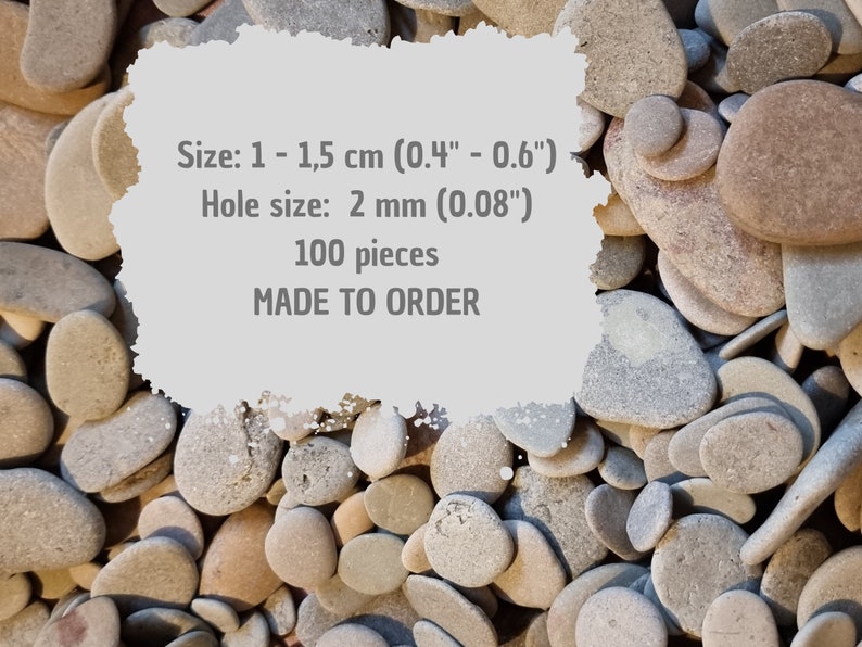 Center Drilled Flat Pebbles 100 Pieces, Drilled Beach Stones, Stones ...