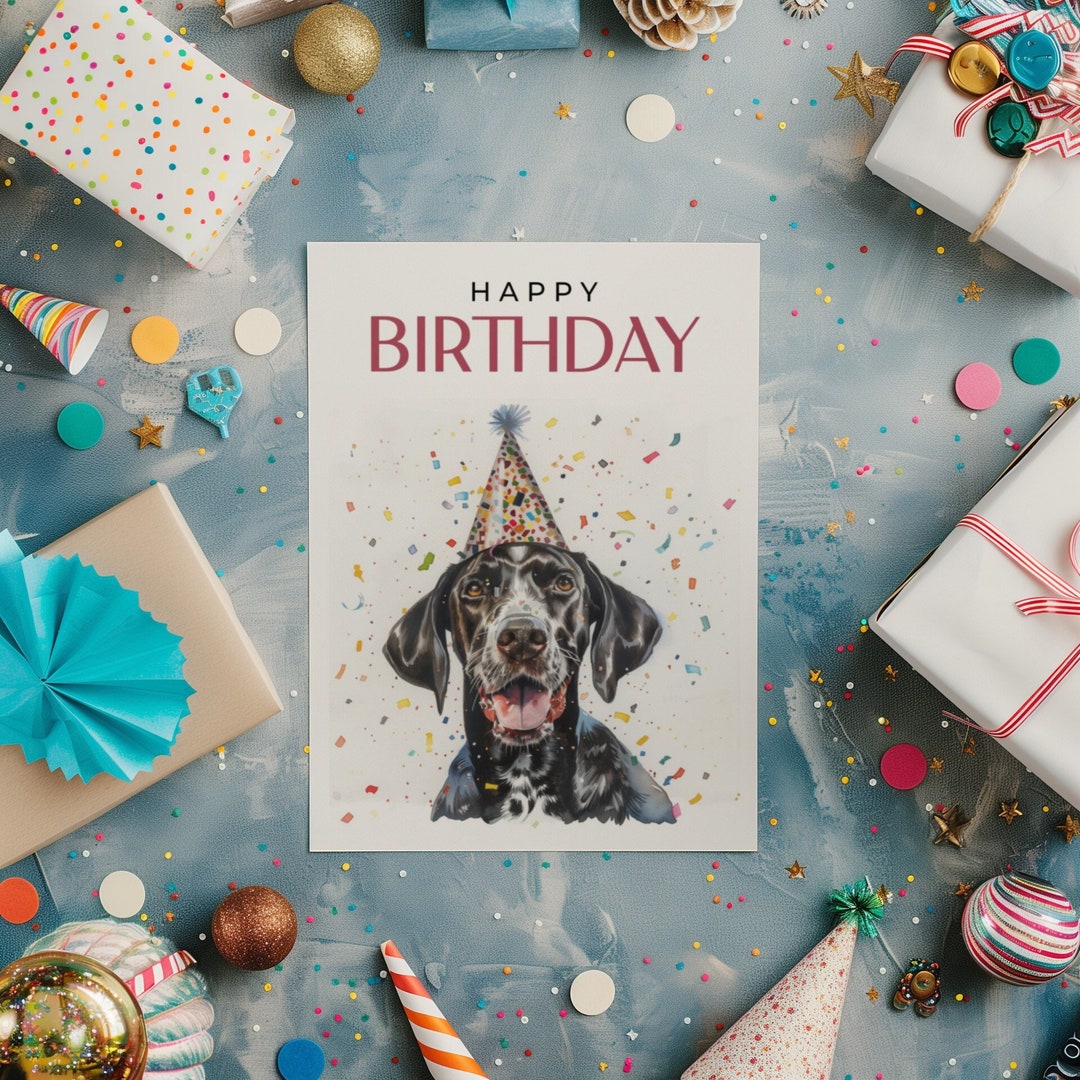 German Shorthaired Pointer Birthday Card - Etsy