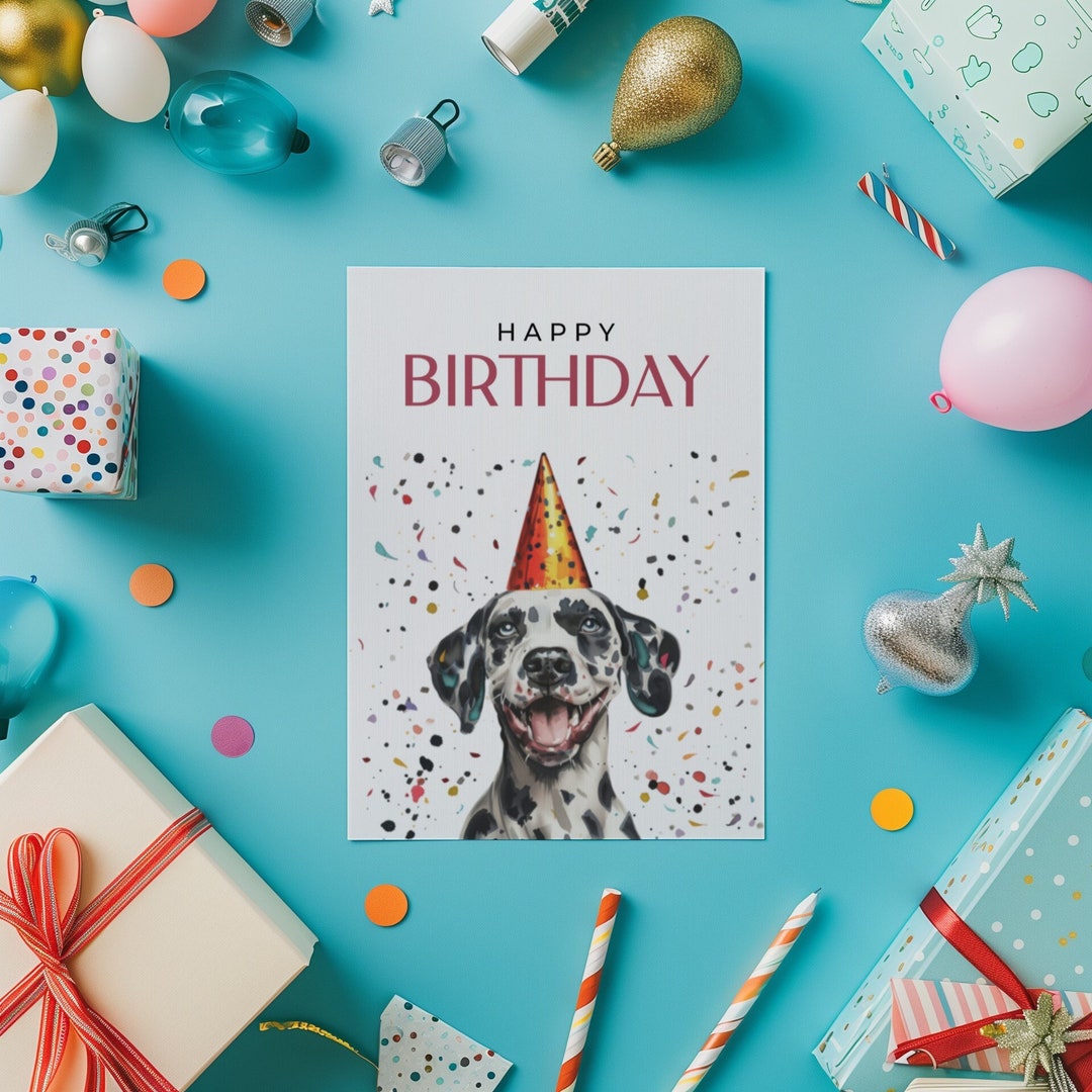 Dalmatian Birthday Card - Etsy