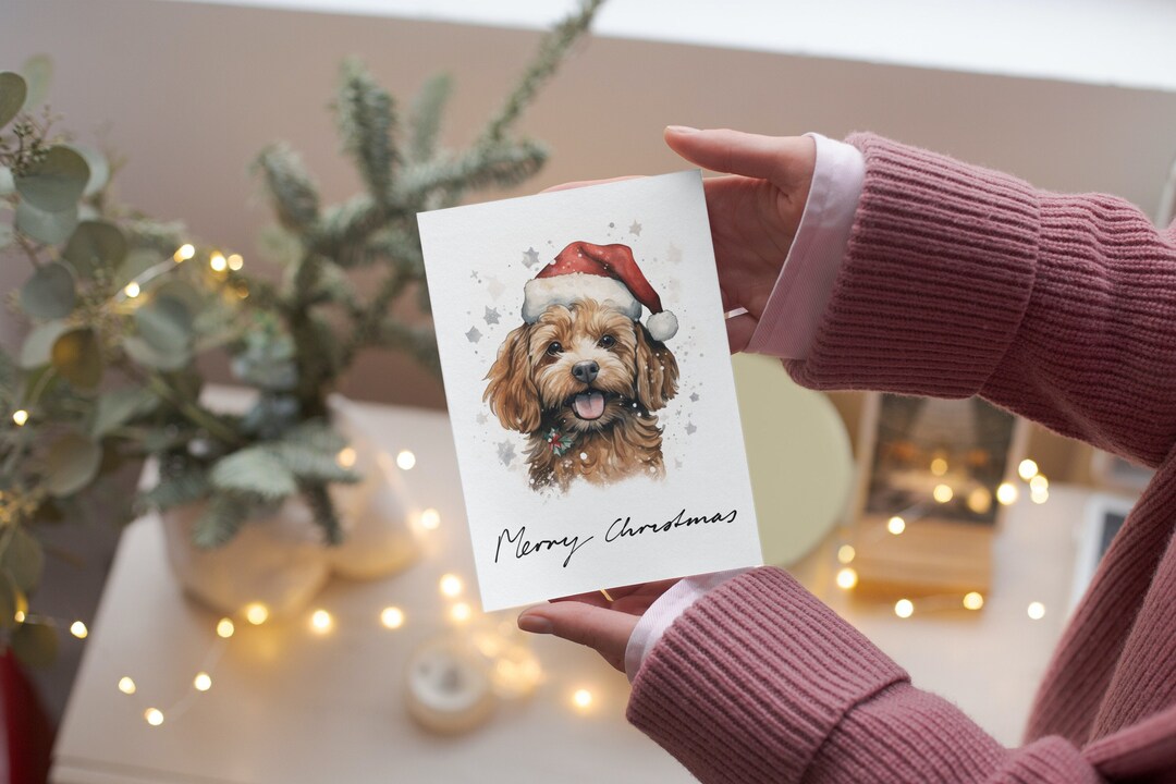 Cavoodle Dog Breed Christmas Card - Etsy