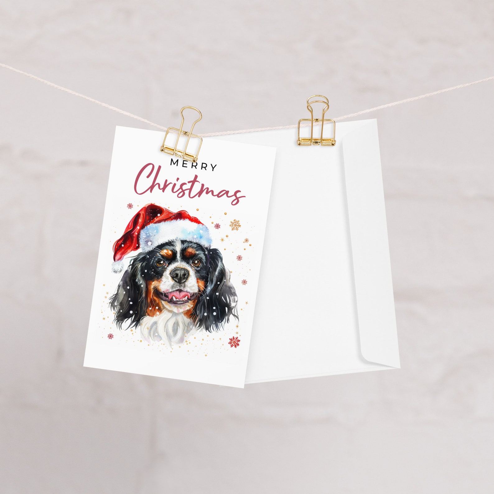Cavalier King Charles Spaniel Christmas Card - Etsy