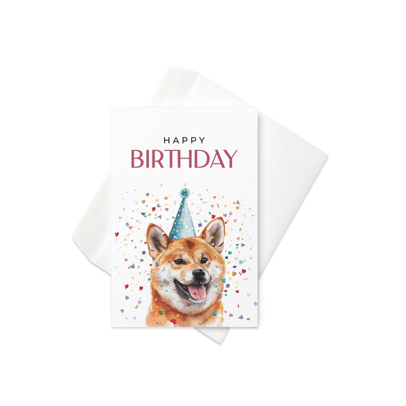 Shiba Inu Birthday Card - Etsy