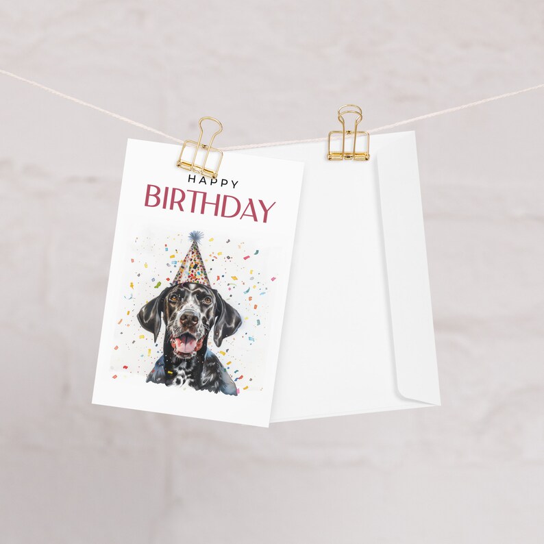 German Shorthaired Pointer Birthday Card - Etsy