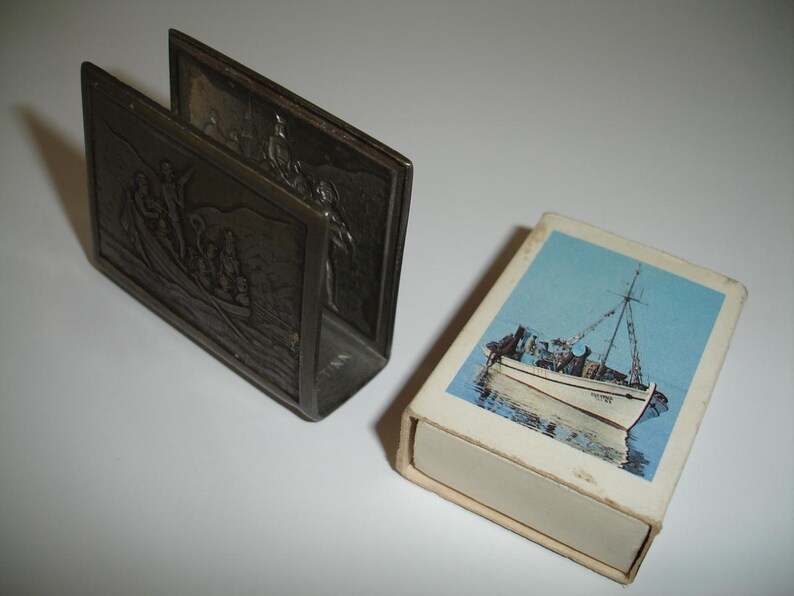 Norwegian Astri Holthe Pewter Matchbox Holder Tidemond Bride Hardanger ...