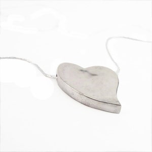 Solid Sterling Silver Heart Shape Pendant, With a Sterling Silver ...