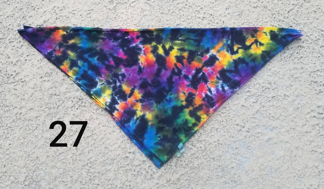 281919 Tie Dyed Triangle Bandanas Great - Etsy