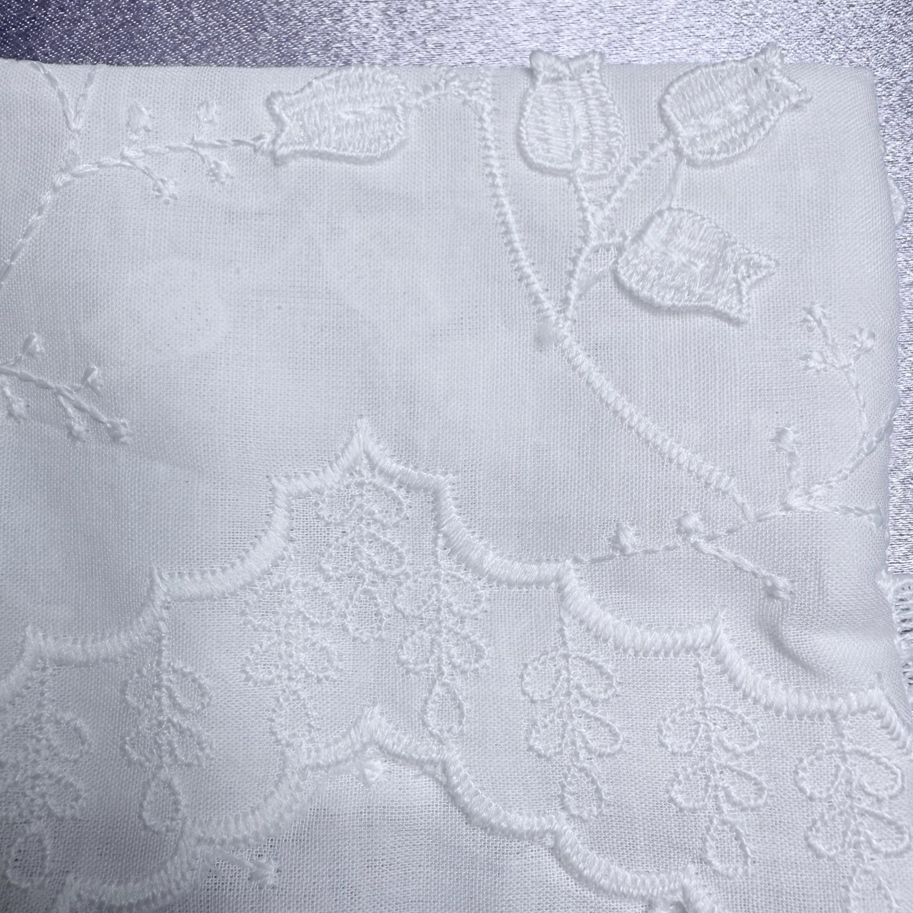 LDS Temple Clothing Envelope, Heirloom Embroiderey Cotton Floral Packet ...