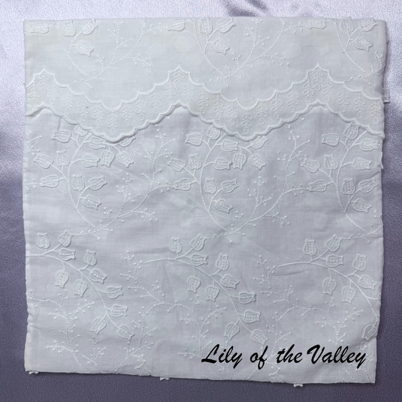 LDS Temple Clothing Envelope, Heirloom Embroiderey Cotton Floral Packet ...