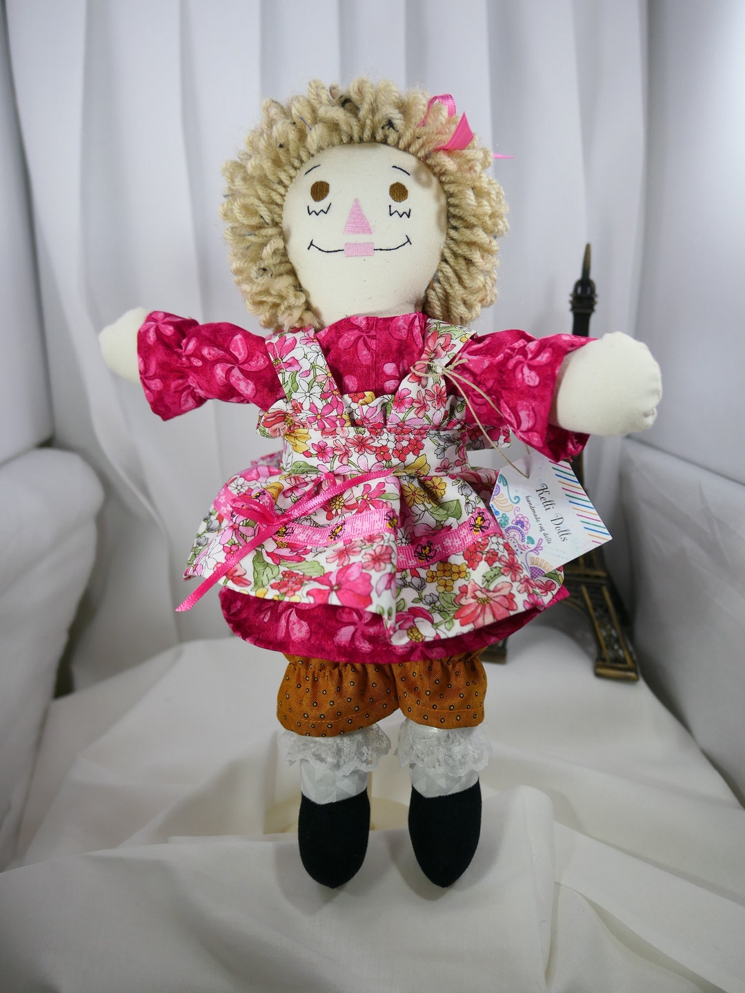 Raggedy Ann Doll With Clothes Handmade Rag Doll With Blonde Hair Hot ...