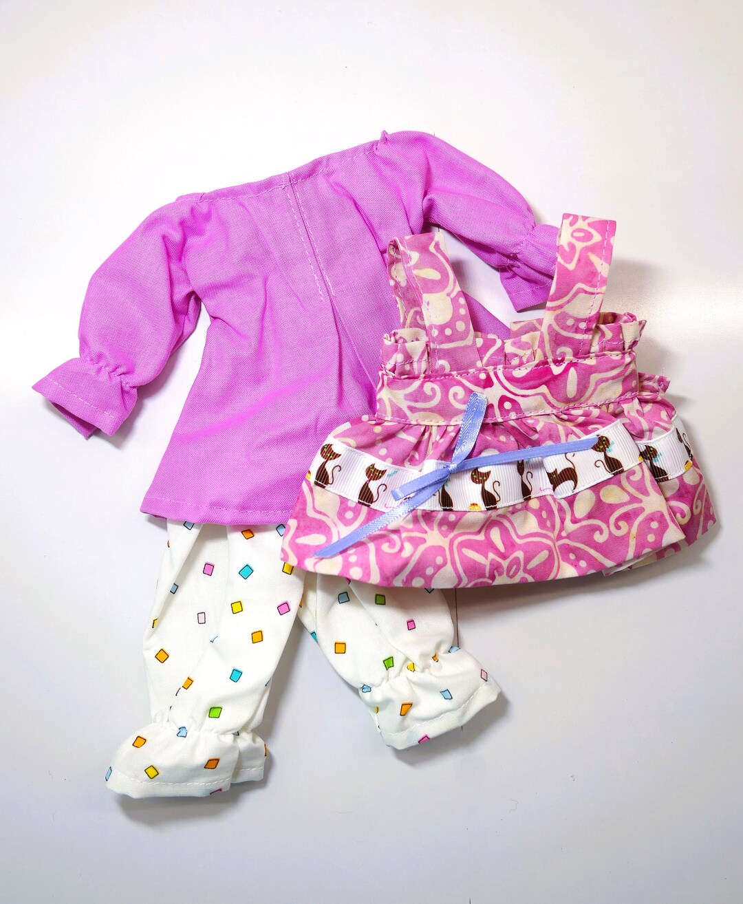 Raggedy Ann Doll Clothes Handmade Rag Doll Outfit Fits 10 to 12 Inch ...