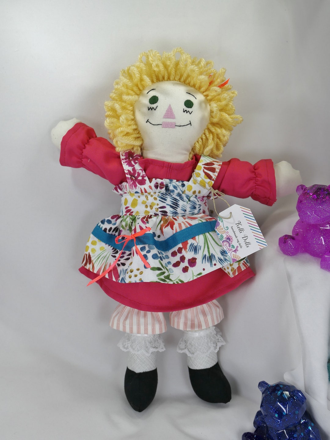 Raggedy Ann Doll With Blonde Hair Rag Doll Handmade Rag Doll With ...