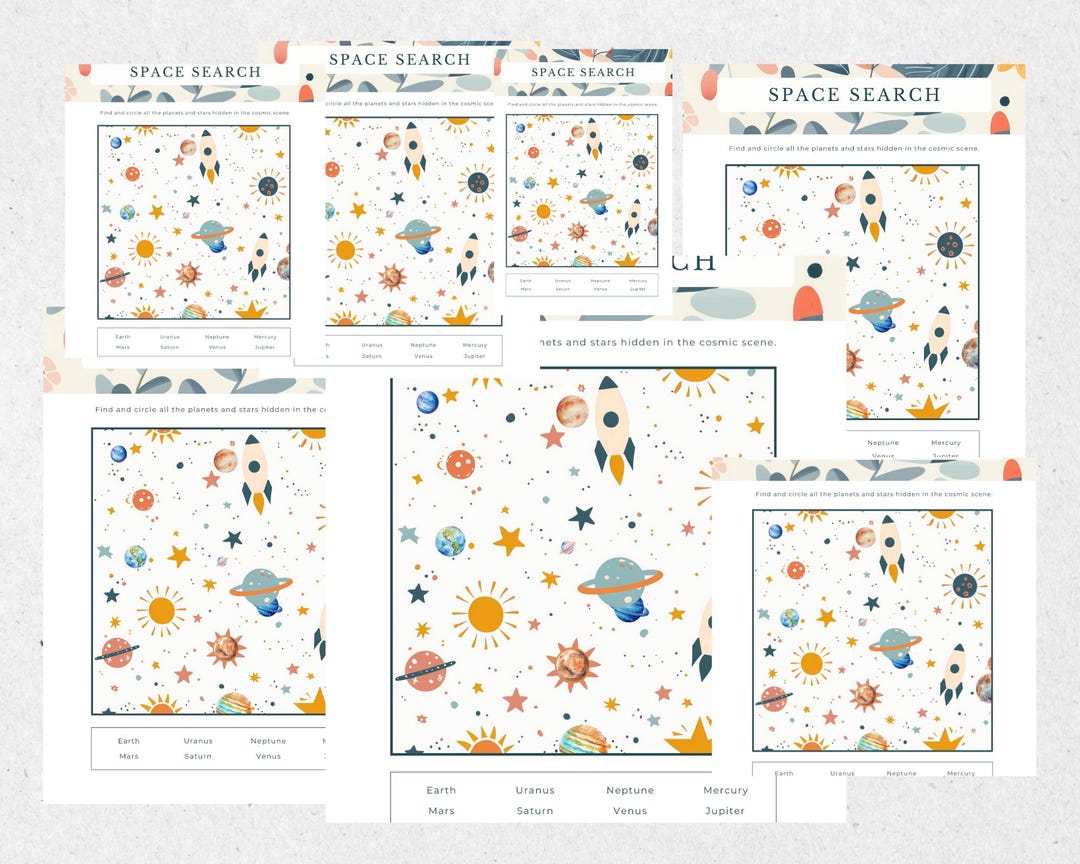 Space Search Printable Space Exploration Activity for Kids Fun Space ...